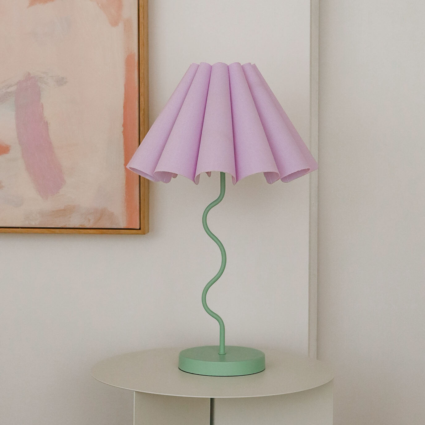Cora Table Lamp - Lilac / Pastel Green – Paola And Joy