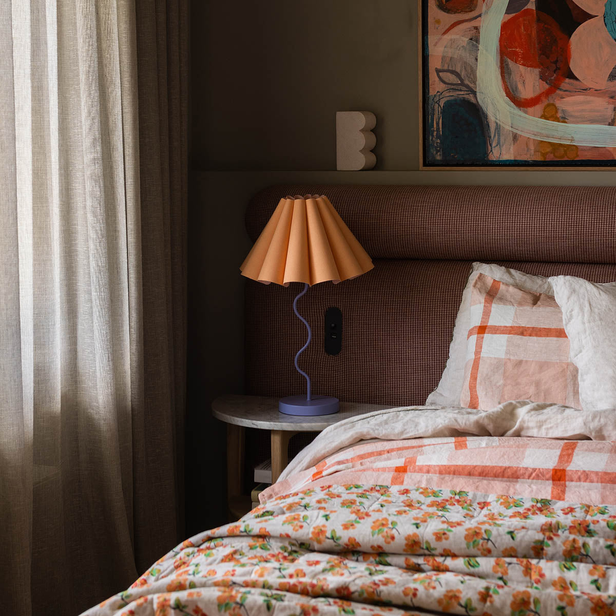 Cora Table Lamp - Tropical Peach / Purple – Paola And Joy